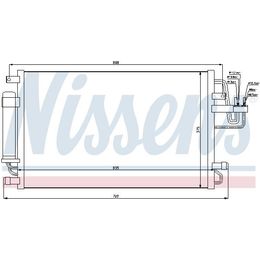 NISSENS Kondensator, Klimaanlage 94801 f&uuml;r KIA