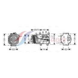 AVA CLEVER CHOICE Kompressor, Klimaanlage fdak082 f&uuml;r MERCURY Ford