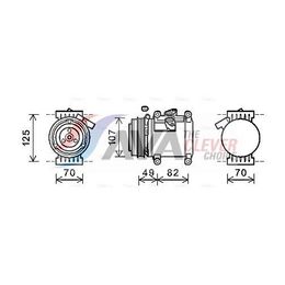 AVA CLEVER CHOICE Kompressor, Klimaanlage ctk039 f&uuml;r CHEVROLET