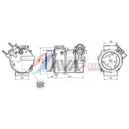 AVA CLEVER CHOICE Kompressor, Klimaanlage jrak061 f&uuml;r LAND ROVER