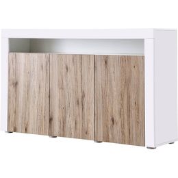 BUFFETSCHRANK bogota Eiche / wei&szlig; lackiert