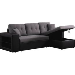 ECKSOFA axel Schwarz/Grau
