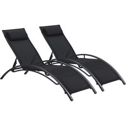 SONNENLIEGE phoenix Schwarz