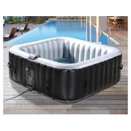 WHIRPOOL (AUFBLASBAR) spa gonflable nice en pvc - 6 places - gris/noir Schwarz