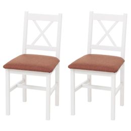 MCW ESSZIMMERSTUHL Wei&szlig;, Orange 2er-Set