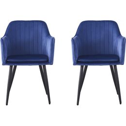 STUHL 2er Set velma Blau
