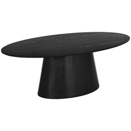Mid.you Couchtisch Lima, Schwarz, Holz, Holzwerkstoff, Pappel, furniert, oval, konisch, 60x40x110 cm, Wohnzimmer, Wohnzimmertische, Couchtische