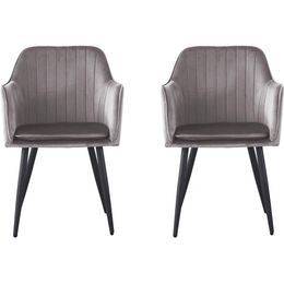 STUHL 2er Set velma Grau