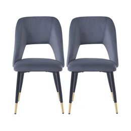 STUHL 2er Set coralie Grau