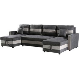 ECKSOFA antoine Dunkelgrau / Hellgrau.