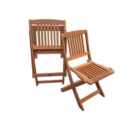 GARTENSTUHL 2-er Set hongkong hellbraun