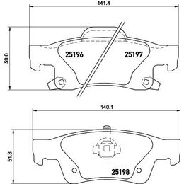 Hella Bremsbelagsatz, Scheibenbremse 8db355020351 f&uuml;r JEEP DODGE