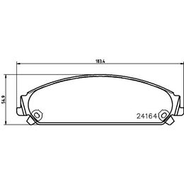 Hella Bremsbelagsatz, Scheibenbremse 8db355011891 f&uuml;r Chrysler (BBDC) DODGE FERRARI LANCIA