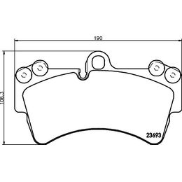 Hella Bremsbelagsatz, Scheibenbremse 8db355018691 f&uuml;r VW Porsche