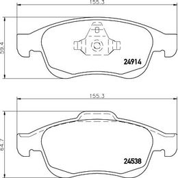 Hella Bremsbelagsatz, Scheibenbremse 8db355014791 f&uuml;r MITSUBISHI NISSAN SAMSUNG RENAULT DACIA
