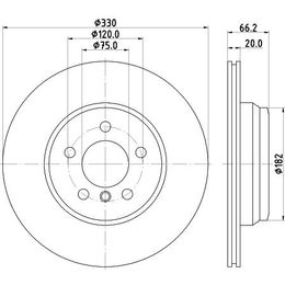 Hella Bremsscheibe 8dd355129641 330mm 20mm f&uuml;r BMW (BRILLIANCE)