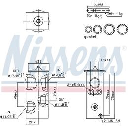 NISSENS Expansionsventil, Klimaanlage 999293 f&uuml;r Opel Peugeot DS