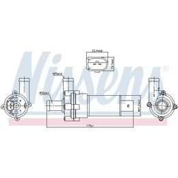 NISSENS Zusatzwasserpumpe, Ladeluftk&uuml;hler 831053 f&uuml;r Ford VW Porsche