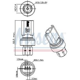 NISSENS Druckschalter, Klimaanlage 301102 f&uuml;r Vaughall DS Peugeot TOYOTA