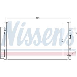 NISSENS Kondensator, Klimaanlage 940366 f&uuml;r TOYOTA