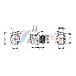 AVA CLEVER CHOICE Kompressor, Klimaanlage hdak009 f&uuml;r HONDA