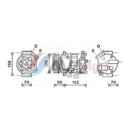 AVA CLEVER CHOICE Kompressor, Klimaanlage olk577 f&uuml;r Opel Vaughall