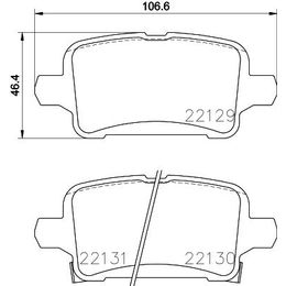 Hella Bremsbelagsatz, Scheibenbremse 8db355024911 f&uuml;r CHEVROLET (SGM) HOLDEN Opel