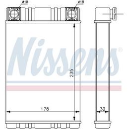 NISSENS W&auml;rmetauscher, Innenraumheizung 72028 f&uuml;r Mercedes