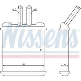 NISSENS W&auml;rmetauscher, Innenraumheizung 76502 f&uuml;r DAEWOO