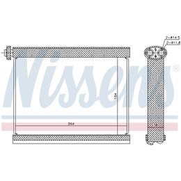 NISSENS Verdampfer, Klimaanlage 92317 f&uuml;r MITSUBISHI