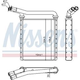 NISSENS W&auml;rmetauscher, Innenraumheizung 707090 f&uuml;r LEXUS