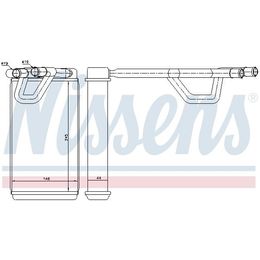 NISSENS W&auml;rmetauscher, Innenraumheizung 72208 f&uuml;r NISSAN
