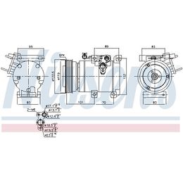 NISSENS Kompressor, Klimaanlage 890686 f&uuml;r HYUNDAI