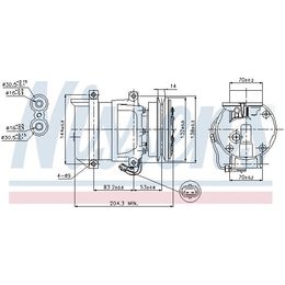 NISSENS Kompressor, Klimaanlage 89108 f&uuml;r DAEWOO