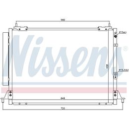 NISSENS Kondensator, Klimaanlage 940188 f&uuml;r TOYOTA