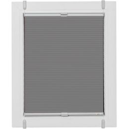 Plissee SUNLINES "Start-up Style Honeycomb", bunt (grau, silberfarben, silberfarben), B:40cm H:65cm, Obermaterial: 100% Polyester, Plissees, verspannt mit Simply-Fix Klemmtr&auml;ger, Wabenplissee, nach Ma&szlig;