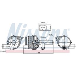 NISSENS Zusatzwasserpumpe, Zuheizer 831080 f&uuml;r Mercedes