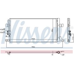 NISSENS Kondensator, Klimaanlage 940827 f&uuml;r Audi Skoda