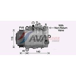 AVA QUALITY COOLING Kompressor, Klimaanlage msak755 f&uuml;r Mercedes