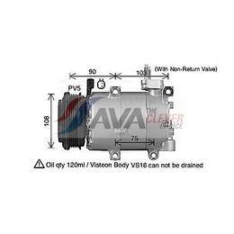 AVA QUALITY COOLING Kompressor, Klimaanlage fdak674 f&uuml;r Ford