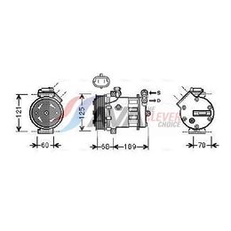 AVA QUALITY COOLING AVA CLEVER CHOICE Kompressor, Klimaanlage olak475 f&uuml;r Vaughall
