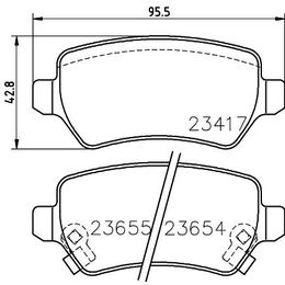 Hella Bremsbelagsatz, Scheibenbremse 8db355018781 f&uuml;r HOLDEN Opel Vaughall SATURN KIA