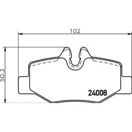 Hella Bremsbelagsatz, Scheibenbremse 8db355010661 f&uuml;r Mercedes (FJDA)