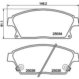 Hella Bremsbelagsatz, Scheibenbremse 8db355015241 f&uuml;r Vaughall BUICK (SGM) CHEVROLET