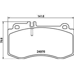 Hella Bremsbelagsatz, Scheibenbremse 8db355014821 f&uuml;r Mercedes (BBDC)