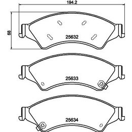 Hella Bremsbelagsatz, Scheibenbremse 8db355020781 f&uuml;r Ford AUSTRALIA MAZDA VW