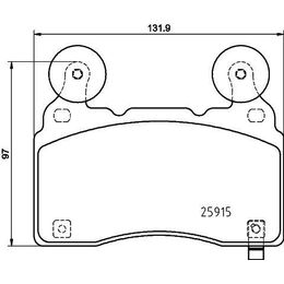 Hella Bremsbelagsatz, Scheibenbremse 8db355039481 f&uuml;r CHEVROLET