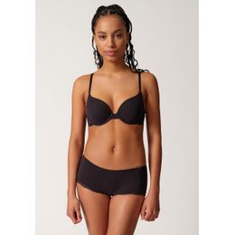 Schalen-BH Skiny "Classicotton", Damen, Gr. 75, Cup B, schwarz, Obermaterial: 94% Baumwolle, 6% Elasthan. Spitze: 85% Polyamid, 15% Elasthan, BHs Schalen-BH, Baumwollmix, mit Spitze, mit Polsterung, bequem, schlicht