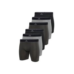 Boxershorts adidas originals "Boxershort Boxer Briefs Active Micro Flex Eco 6P 6er Pack", Herren, Gr. L, bunt (schwarz, grau), Obermaterial: 85% Polyester PES. 15% Elasthan EL., Unterhosen