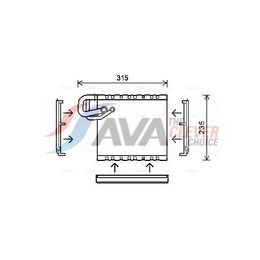 AVA CLEVER CHOICE Verdampfer, Klimaanlage msv550 f&uuml;r Mercedes VW